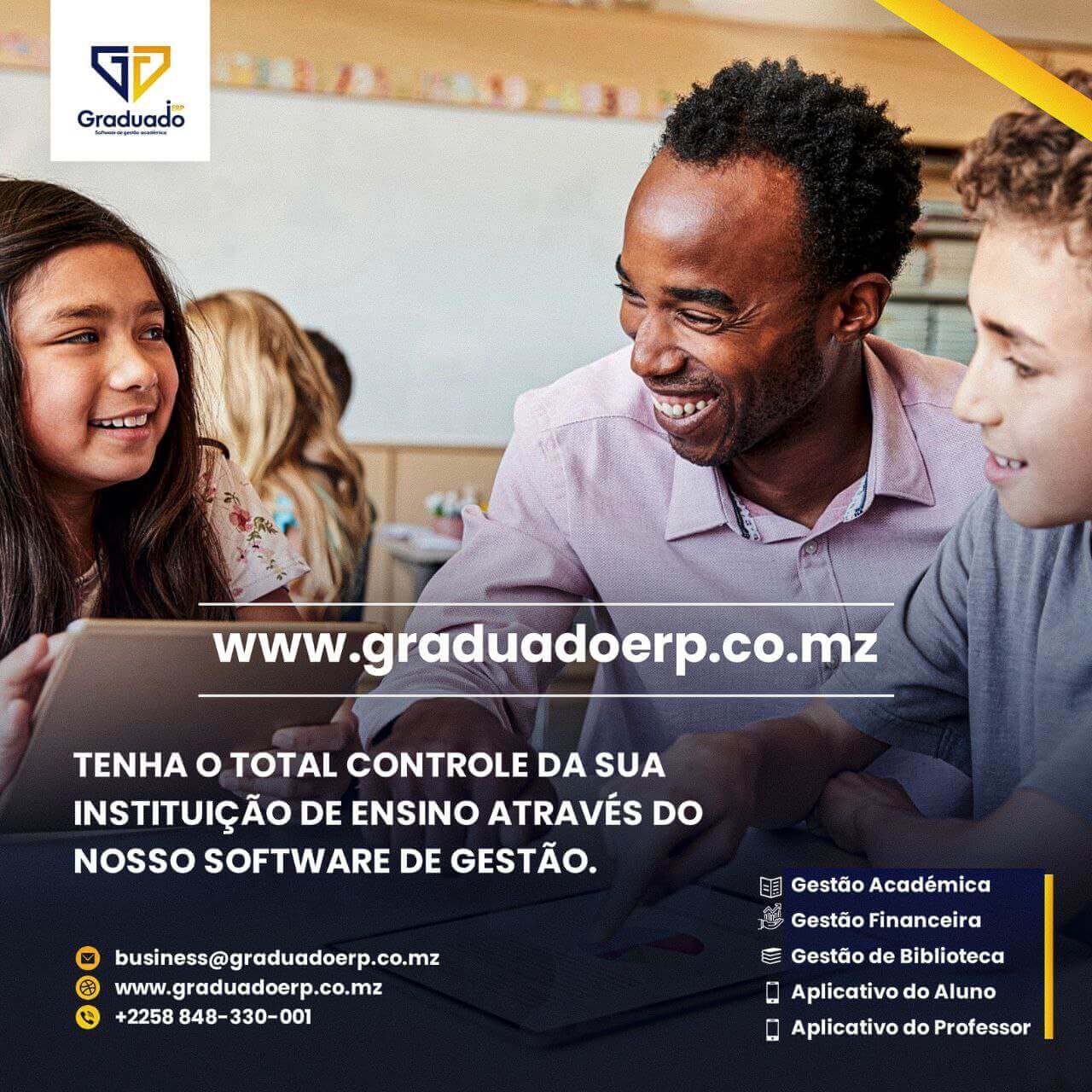 GraduadoERP | Plataforma Online de Gestão Académica e Financeira